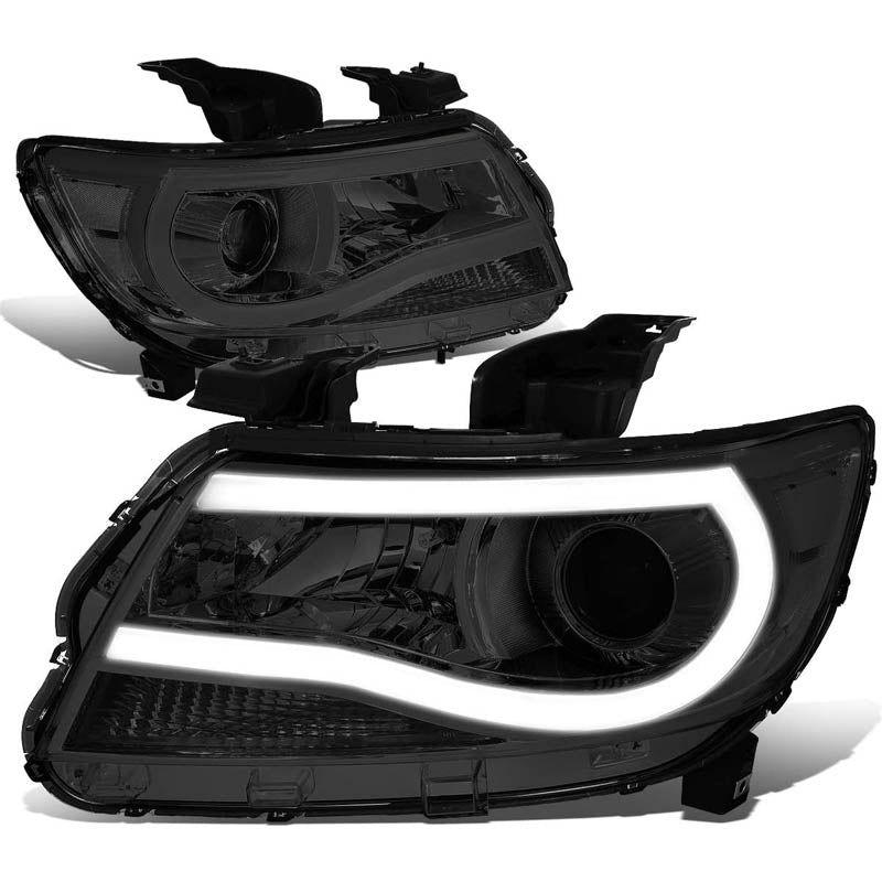 2015-2022 Chevy Colorado Smoked LED DRL Aftermarket Headlights – Open ...