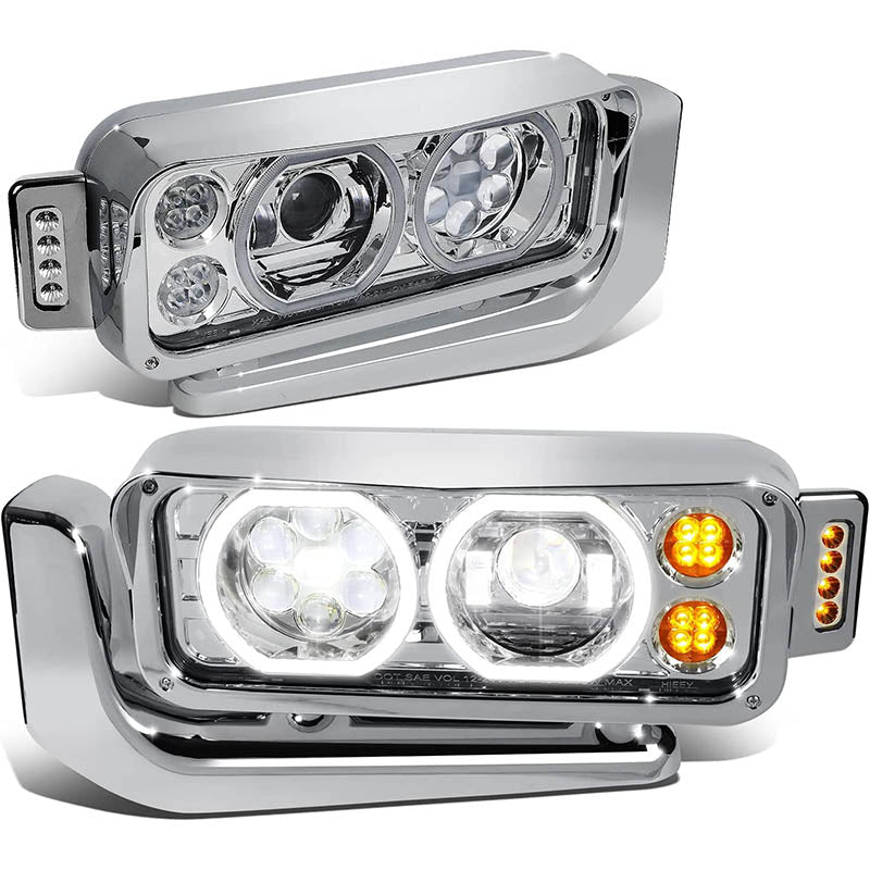 1981-2021 Peterbilt 359 379 389 LED Aftermarket Headlights – Open Box ...